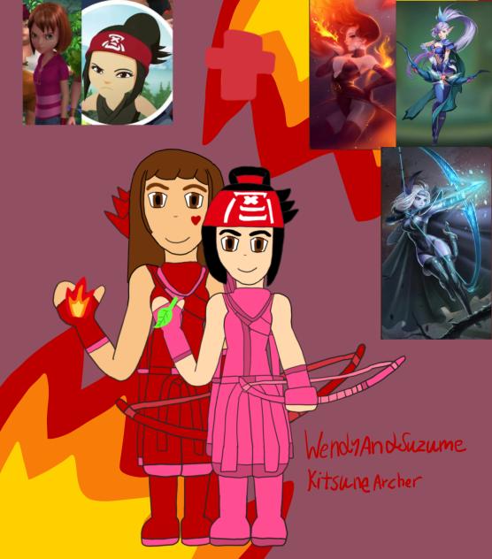Wendy And Suzume Kitsune Archer. - ibisPaint