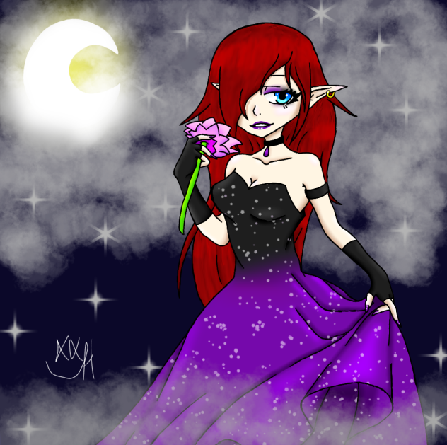 Dark Elf Princess - ibisPaint