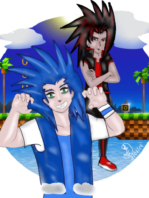 sonic y shadow - ibisPaint