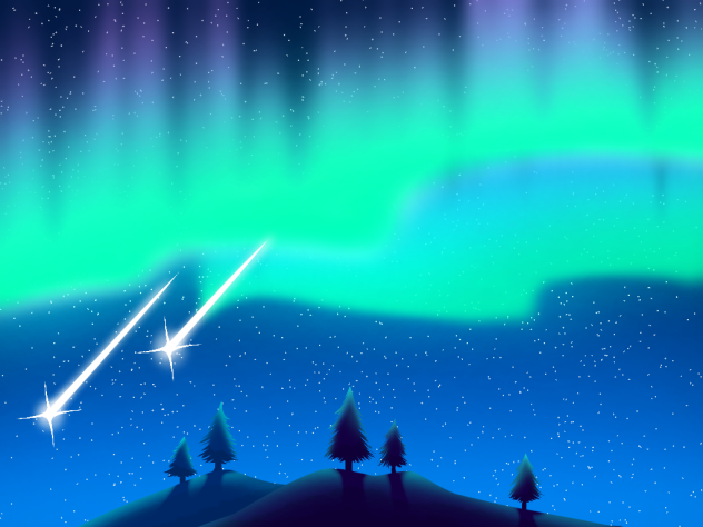 Aurora night sky_ - ibisPaint