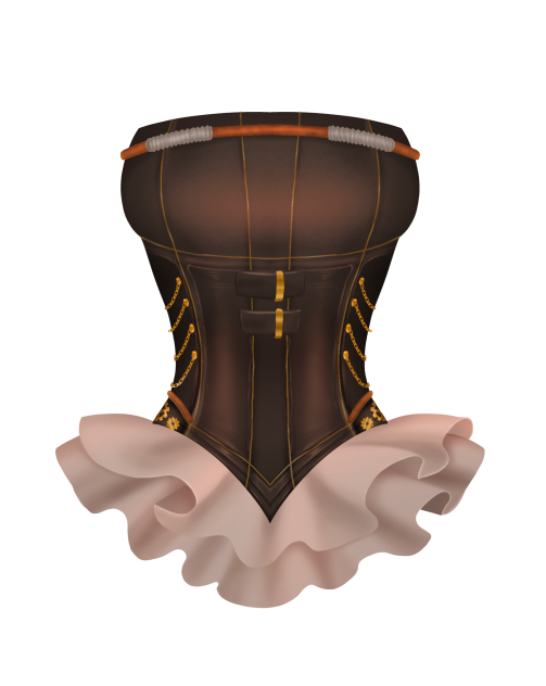 steampunk corset - ibisPaint