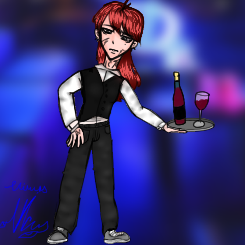 red-head bartender - ibisPaint