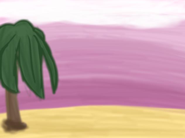 Sunset of a beach - ibisPaint