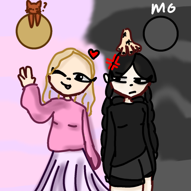 Wednesday & Enid (Thing as well) - ibisPaint