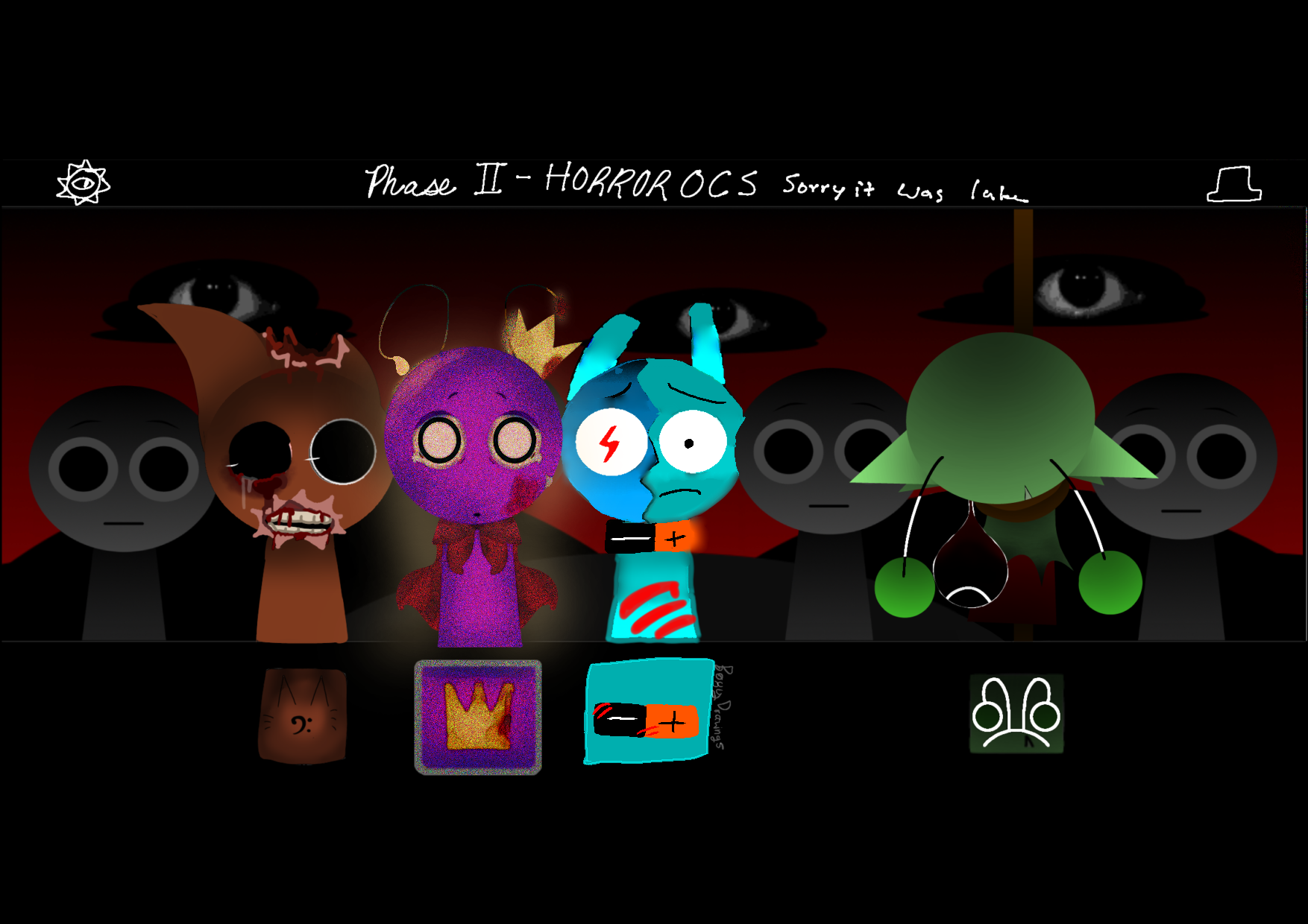 Horror Sprunki get funky collab - ibisPaint