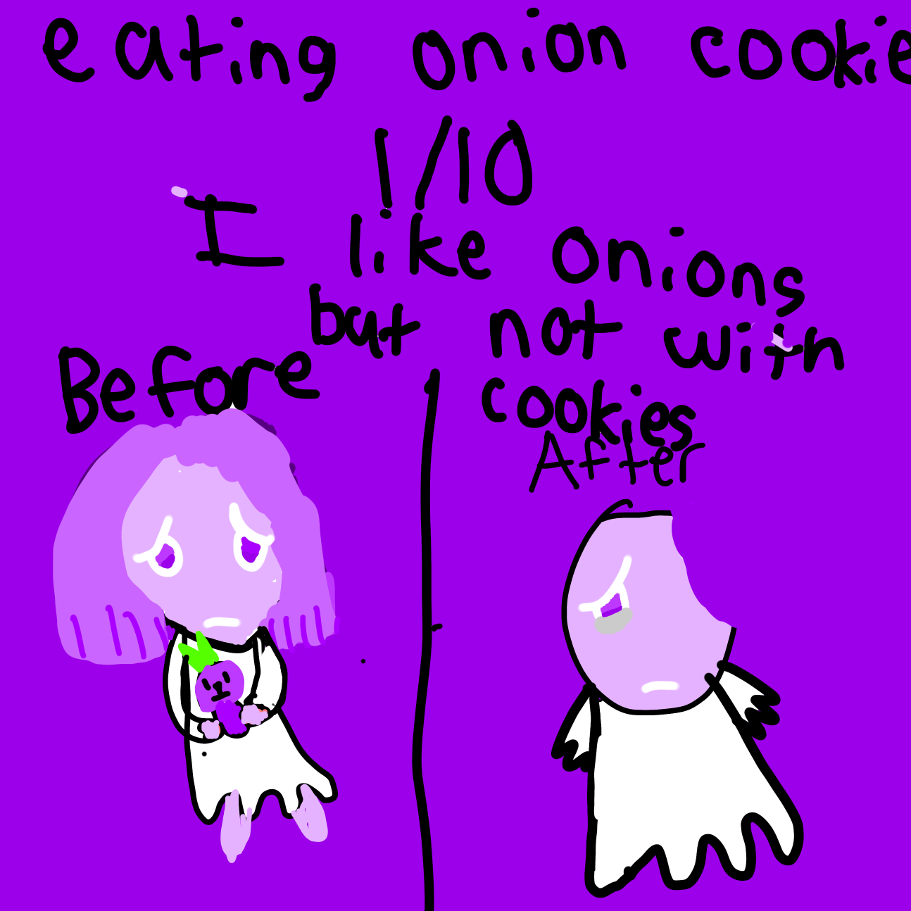 eating onion cookie - ibisPaint