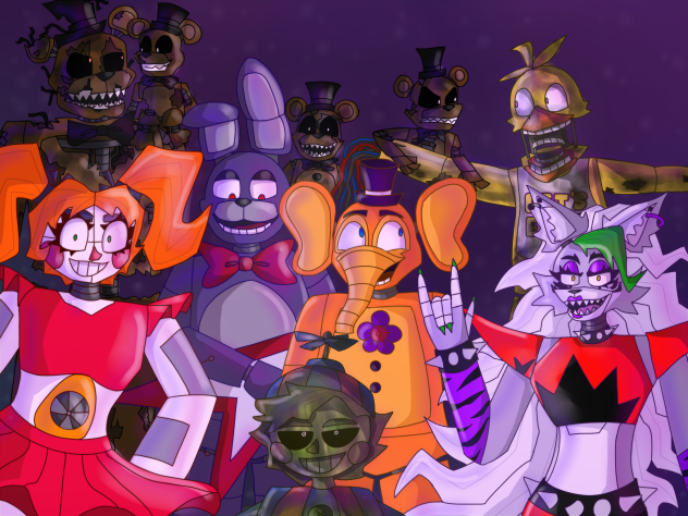 _One Character From Every Fnaf Game_ - ibisPaint