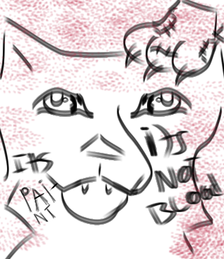 Wednesday Addams as a cat and thing - ibisPaint