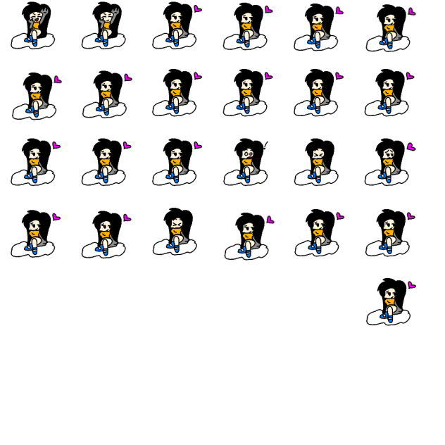 girlfriend sprite sheet- maskeere - ibisPaint