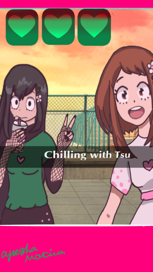 Ochaco and tsuyu chilling - ibisPaint