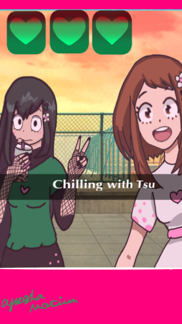 Ochaco and tsuyu chilling - ibisPaint