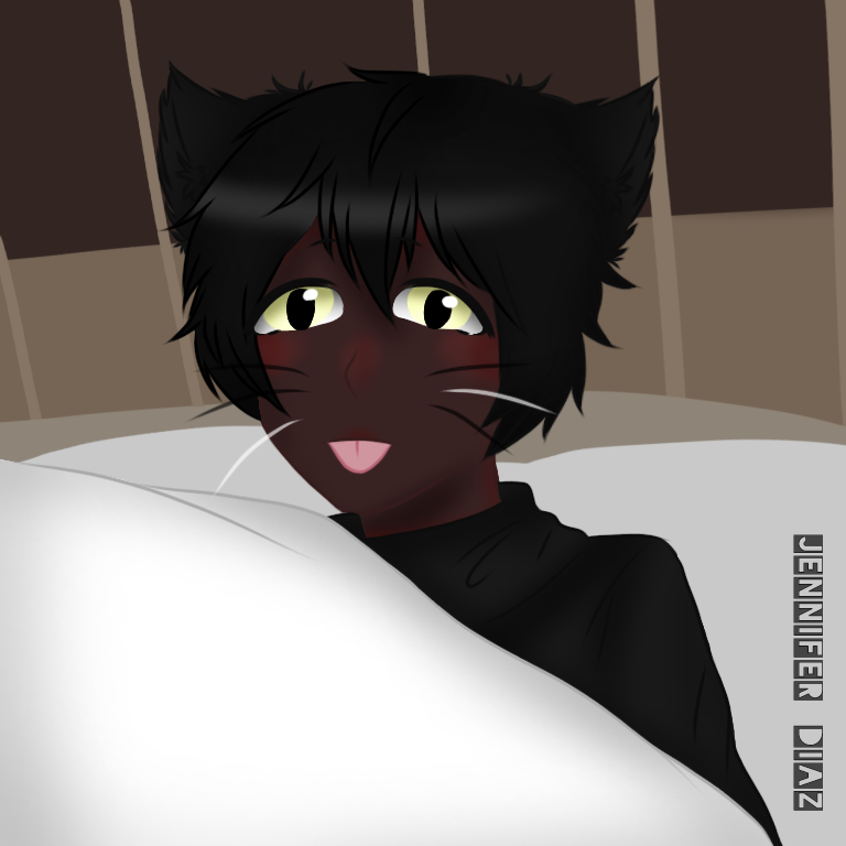 Black Blep Cat - ibisPaint