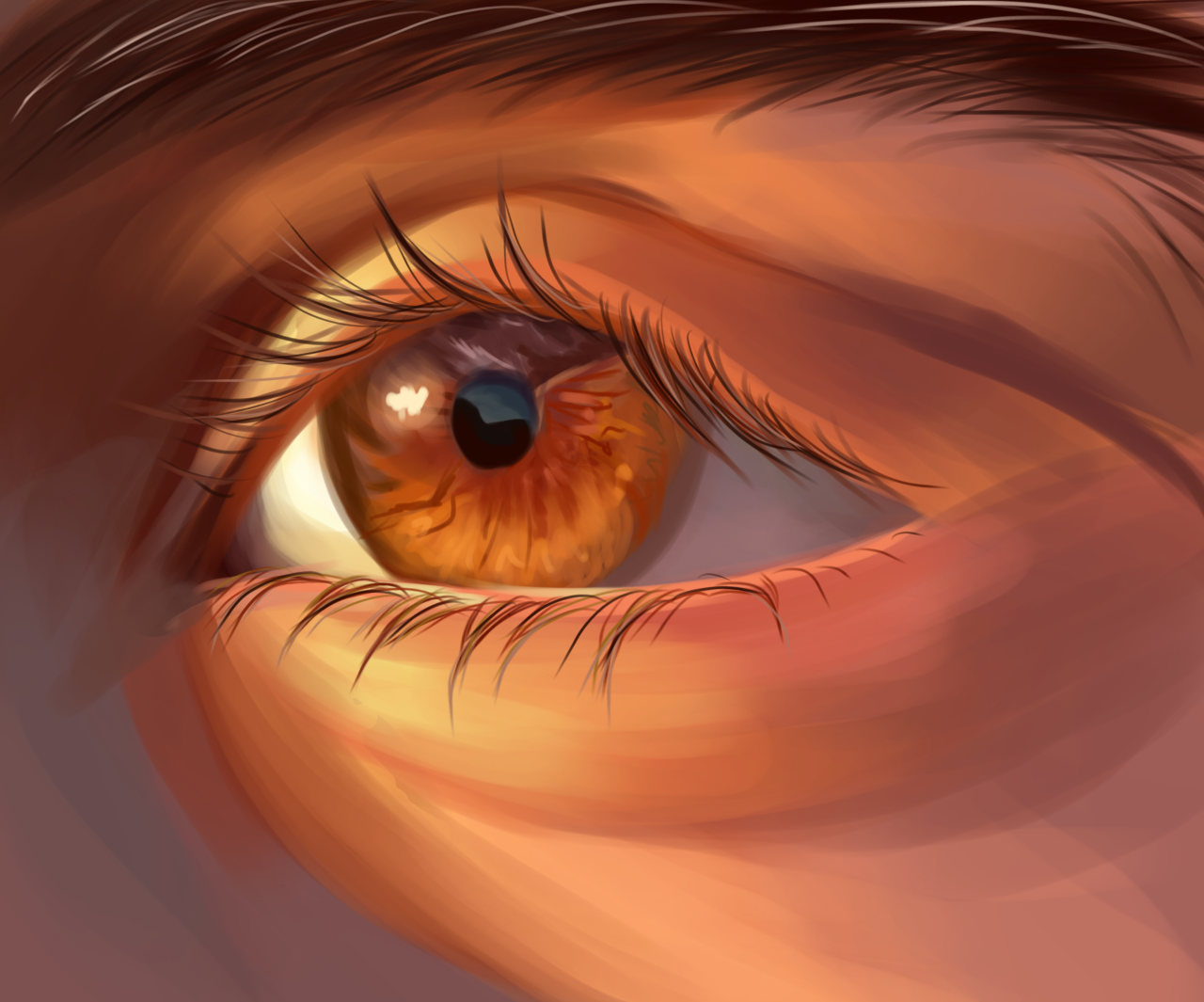 Brown eyes in the sun be like- - ibisPaint