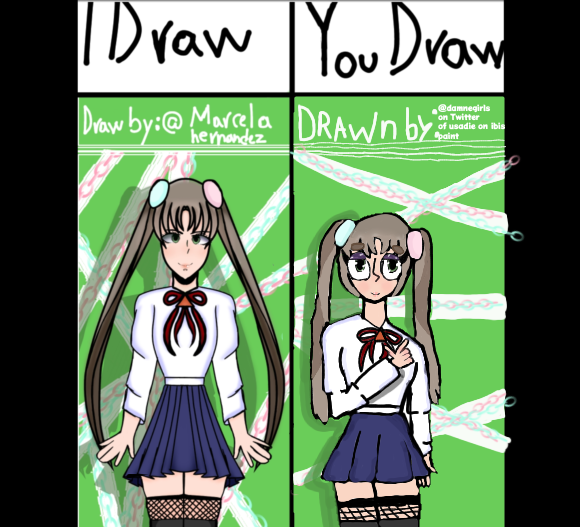 I draw you draw with Marcela - ibisPaint