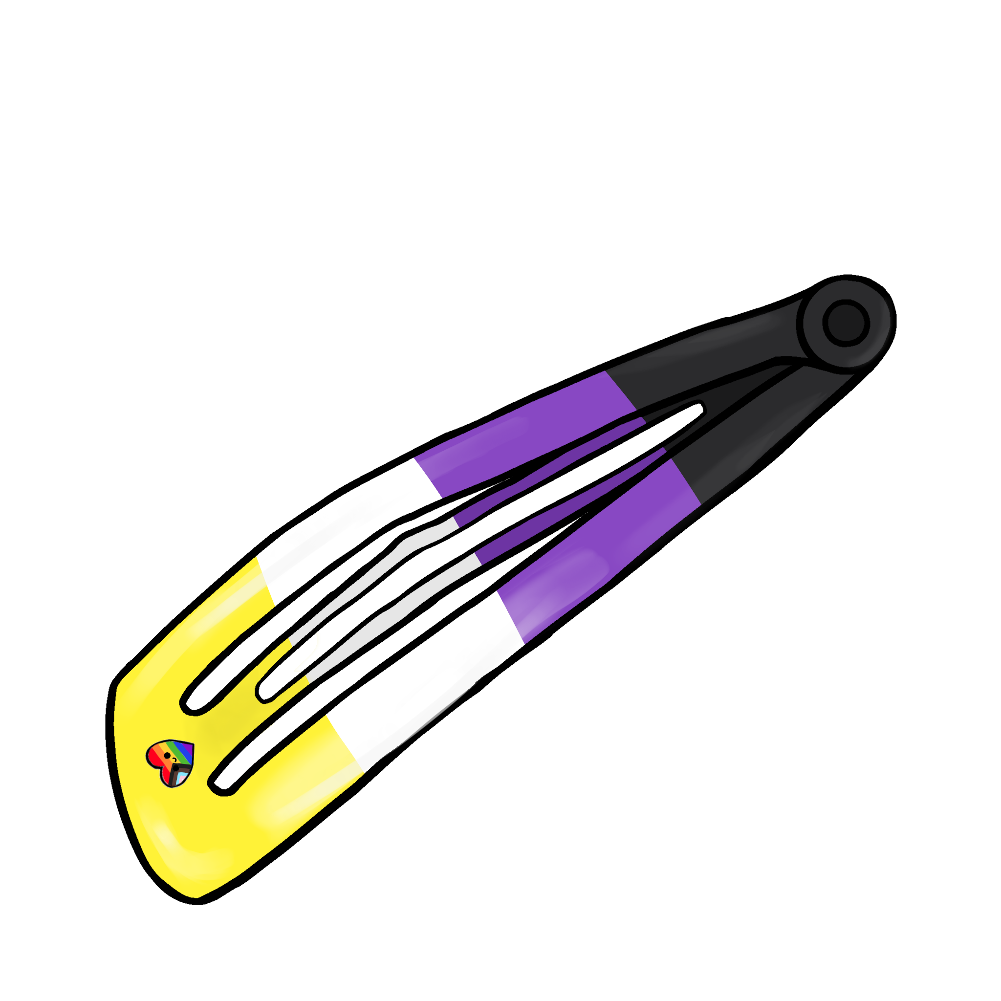 Pride Flag Barrette - Non Binary - ibisPaint