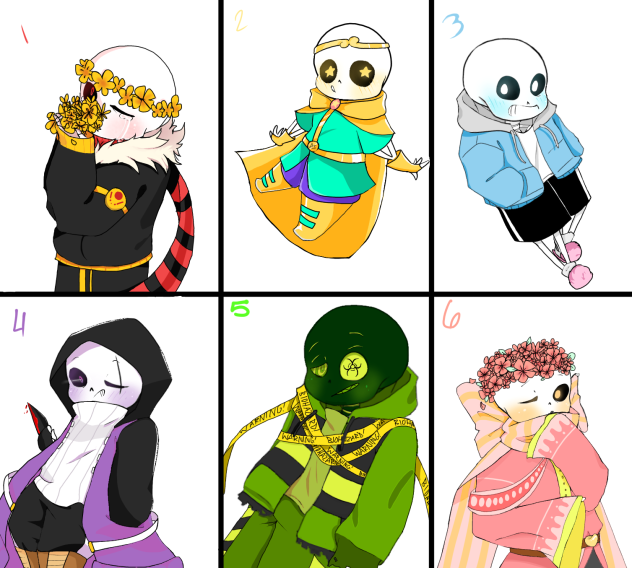 Different Sans AUs - ibisPaint