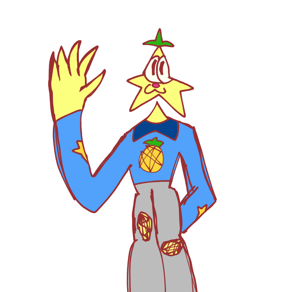 Xander likes pineapples. - ibisPaint