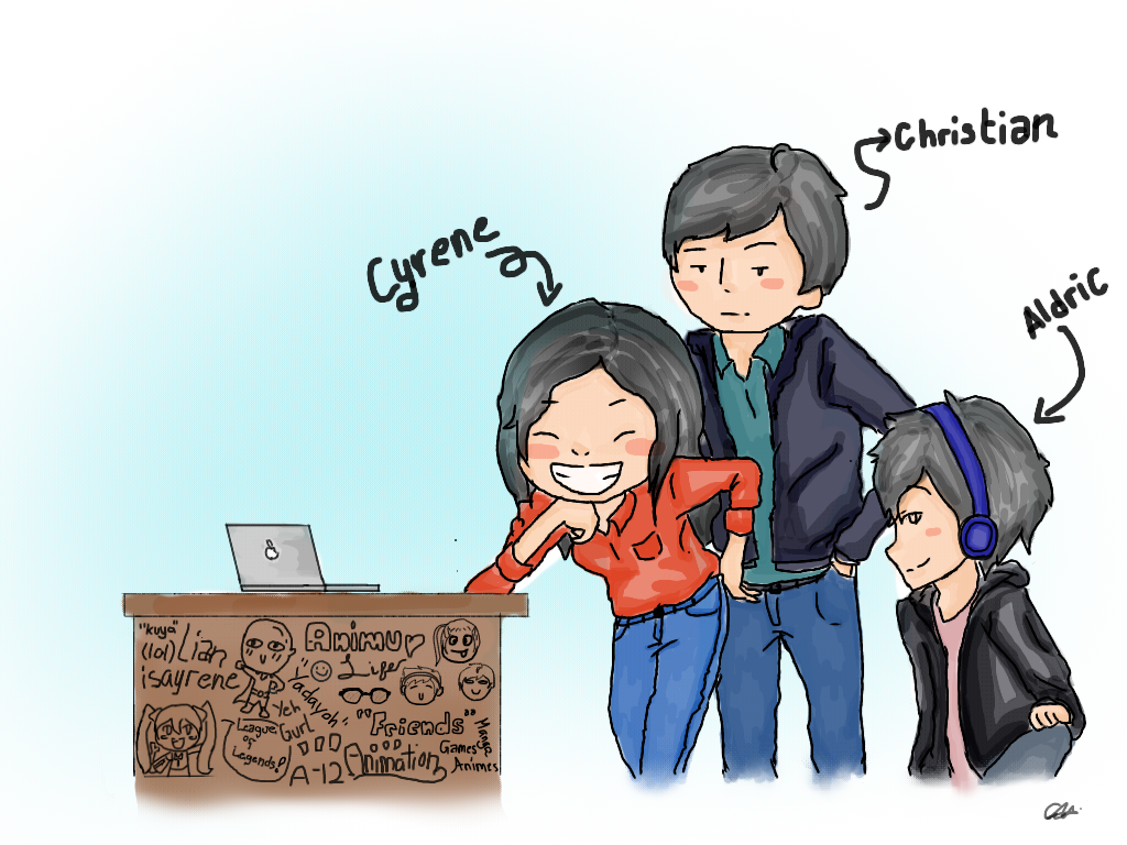 happy 3 weird friends - ibisPaint