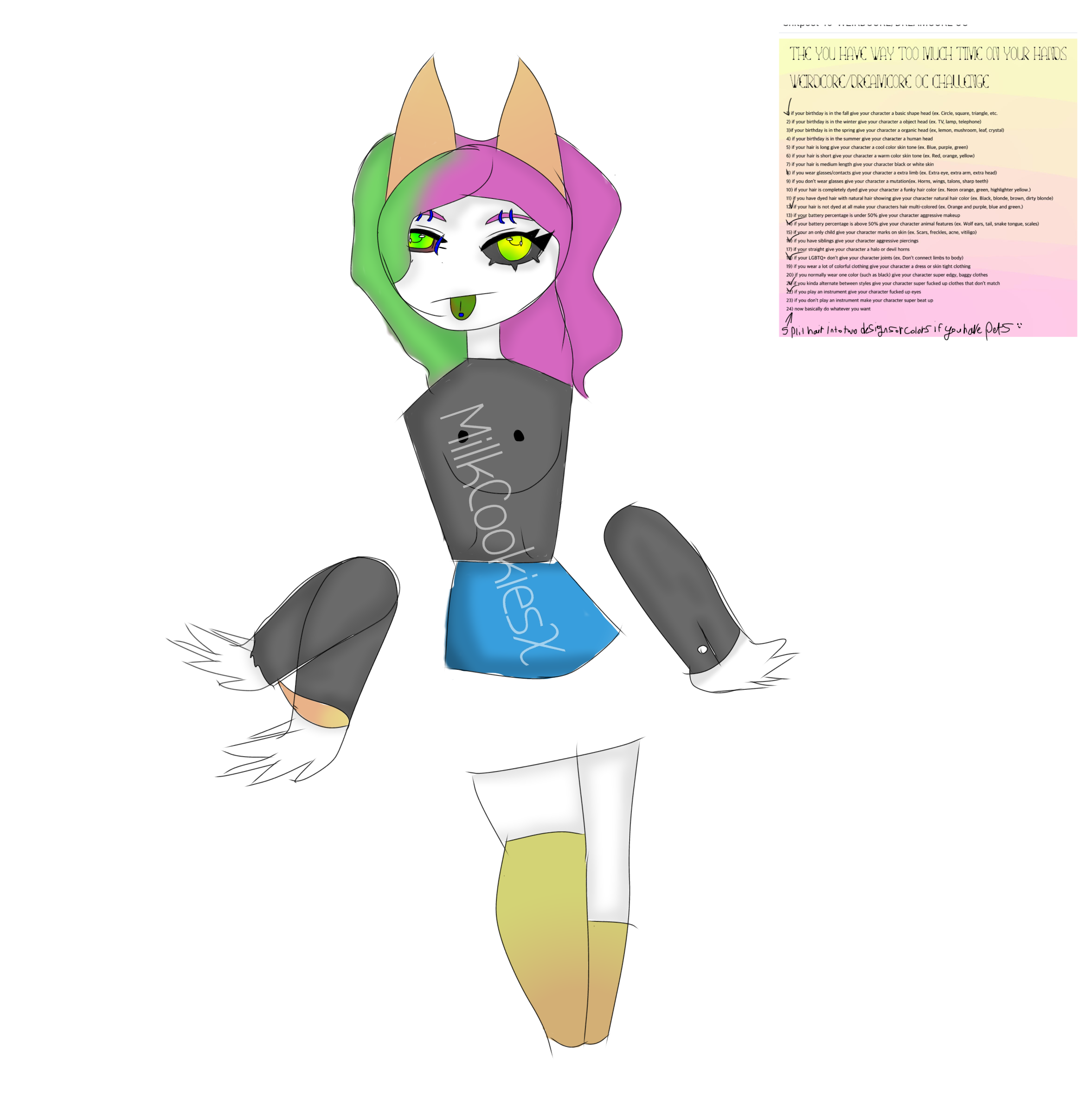 Weirdcore Dreamcore oc challenge - ibisPaint