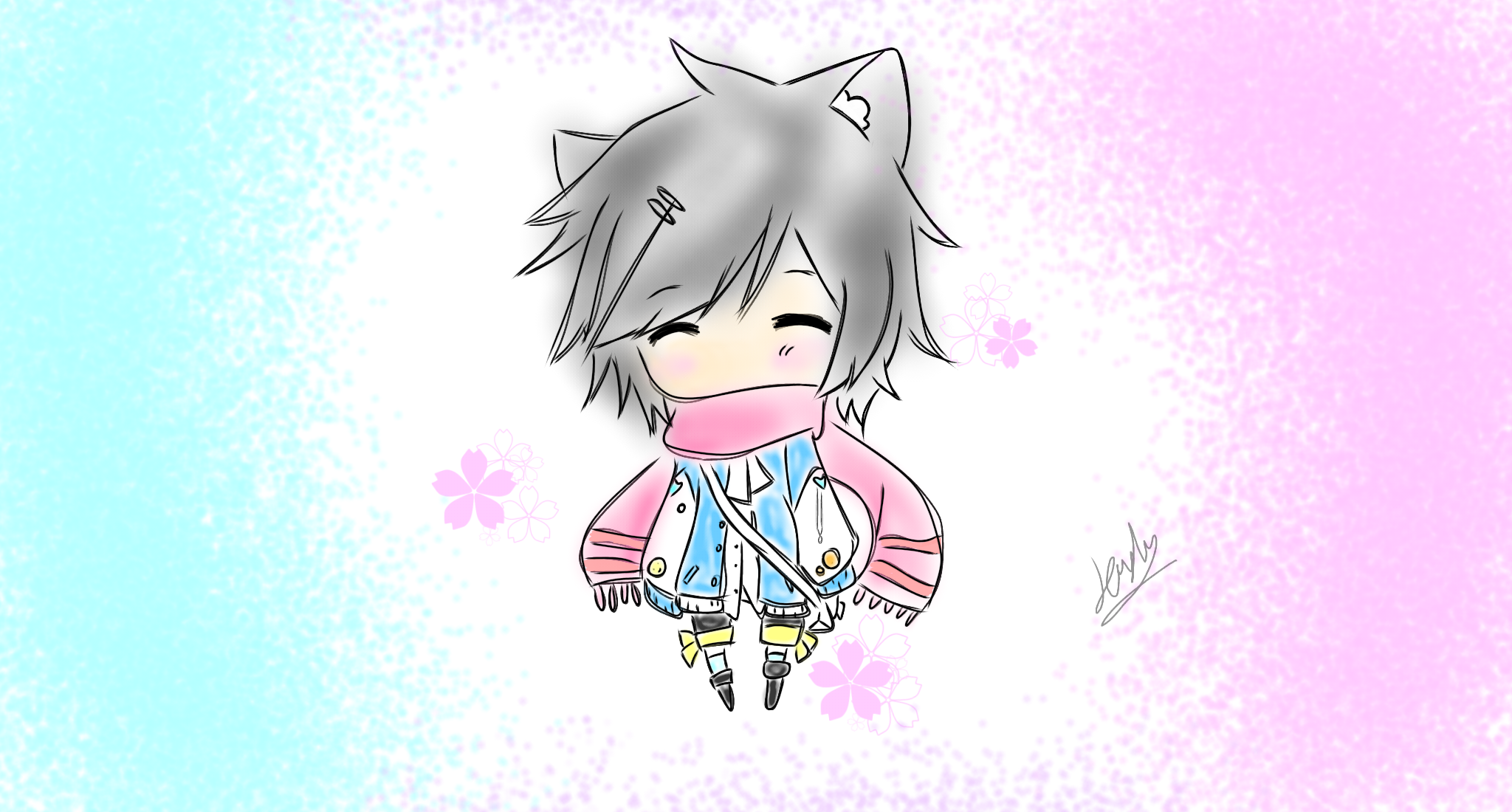 chibi cat boy - ibisPaint
