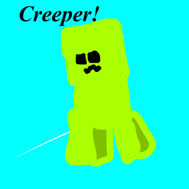 My drawing of a creeper - ibisPaint