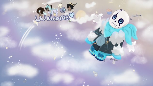 Gswap Sans floating through Galaxies 💫 - ibisPaint