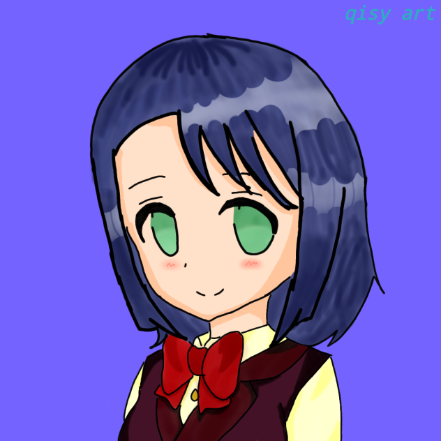 blue hair - ibisPaint