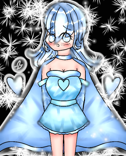 Lovely Beautiful girl in a cape 💙 - ibisPaint