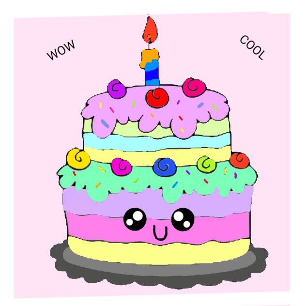 Rainbow Cake - ibisPaint