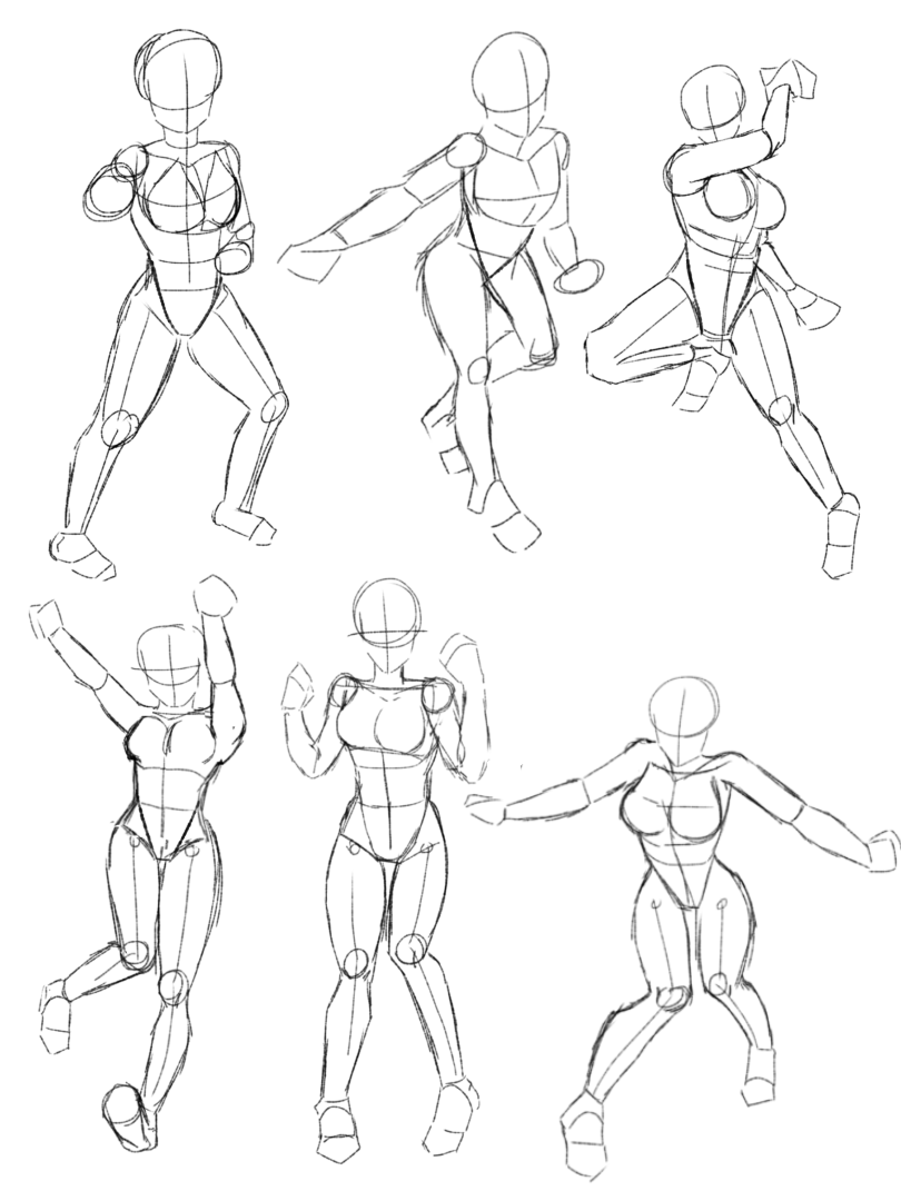Practicing poses with references - ibisPaint