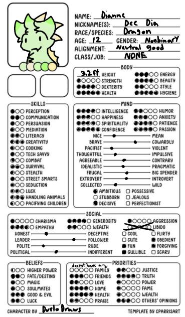 Character Sheet 4 dragon boi - ibisPaint