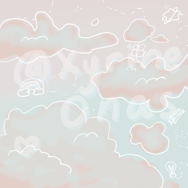 Aesthetic,pastel clouds - ibisPaint