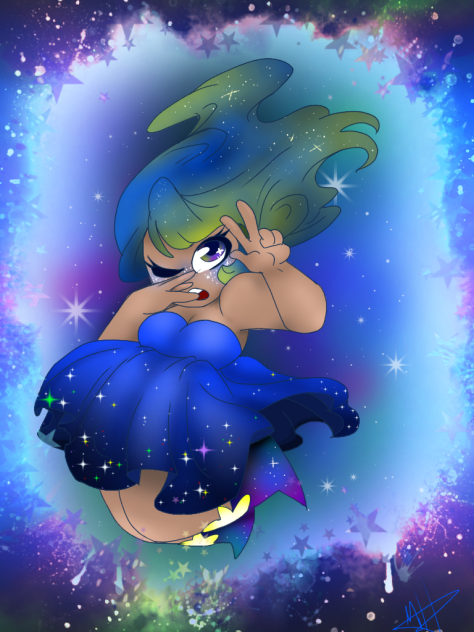 Space girl speed paint - ibisPaint