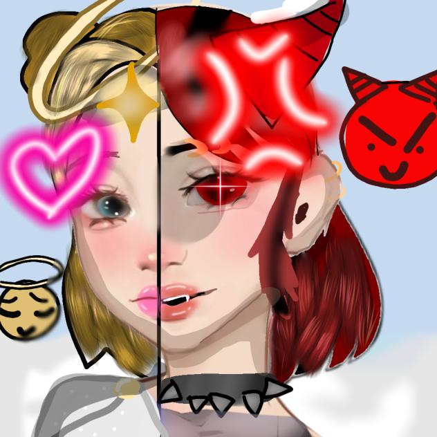 angel and devil - ibisPaint
