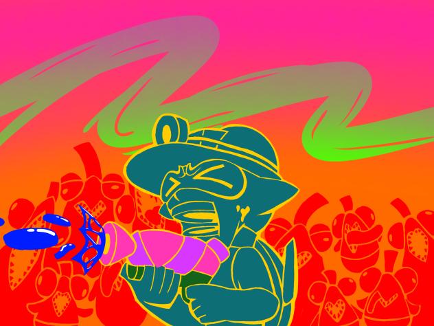 Salmon run is hard - ibisPaint