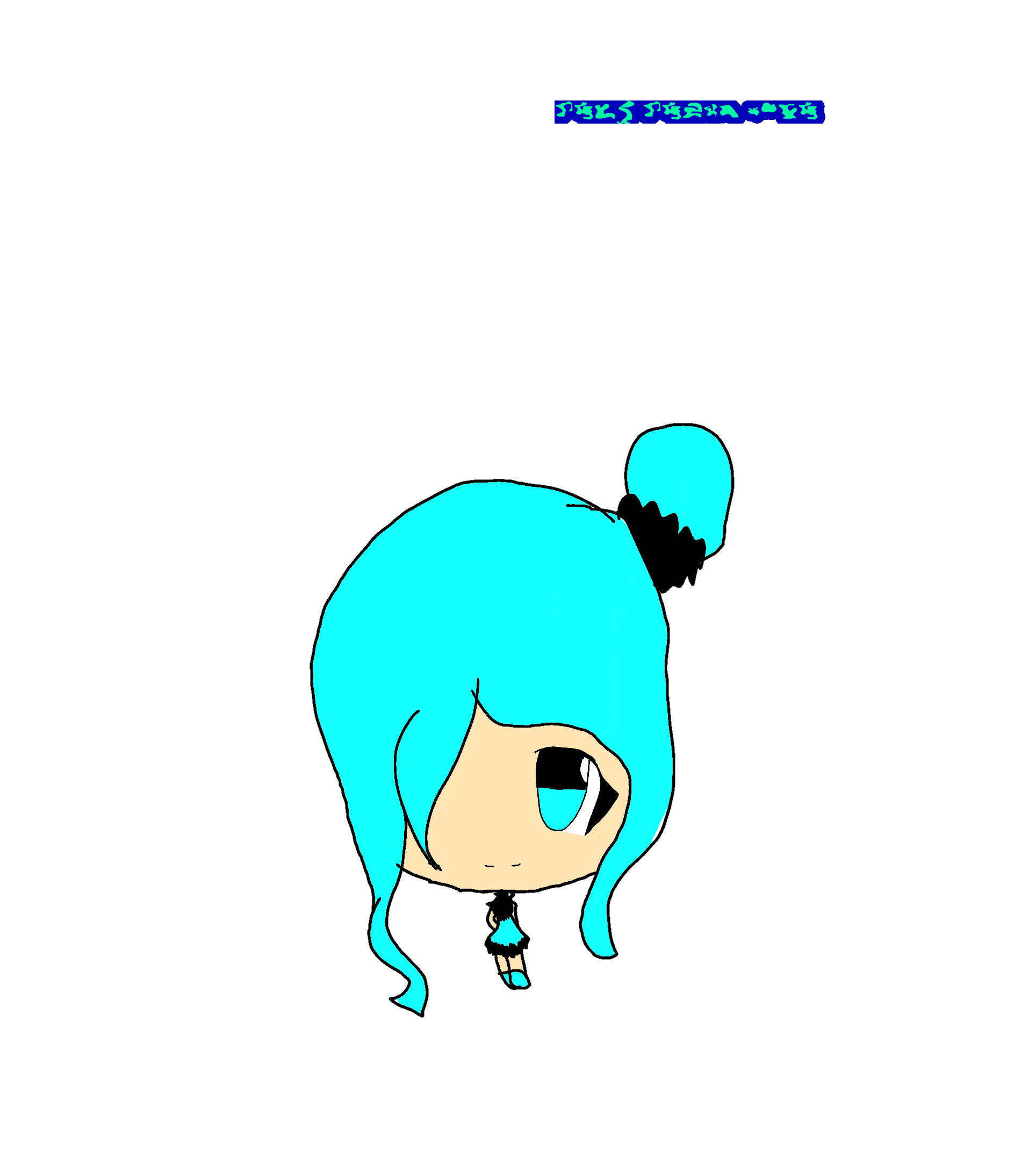 Blue black gril - ibisPaint