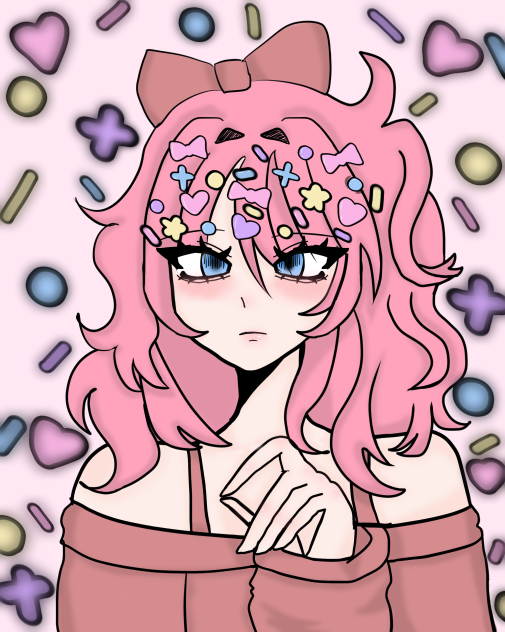 Pink candy girl - ibisPaint