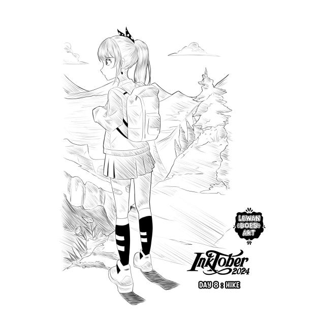INKTOBER 2024 DAY 8 HIKE - ibisPaint