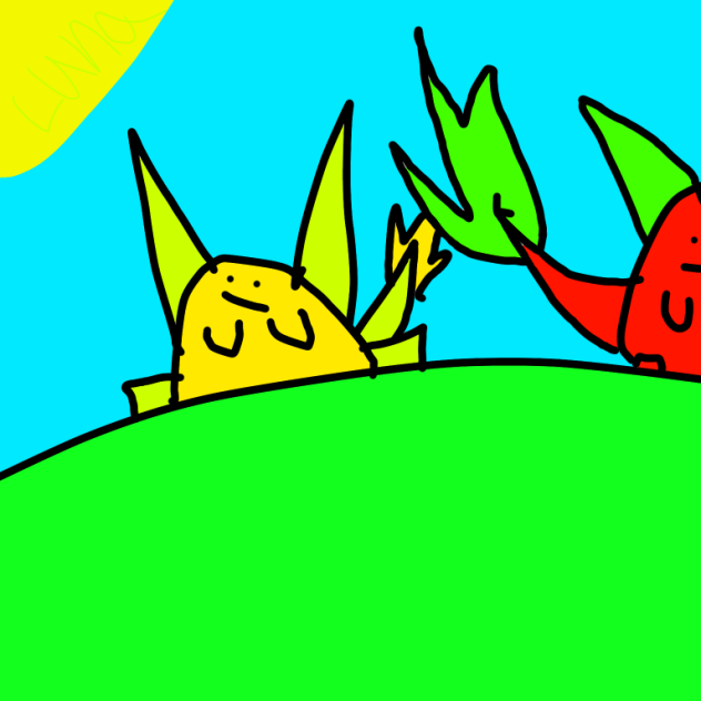 meep meeps on a hill - ibisPaint