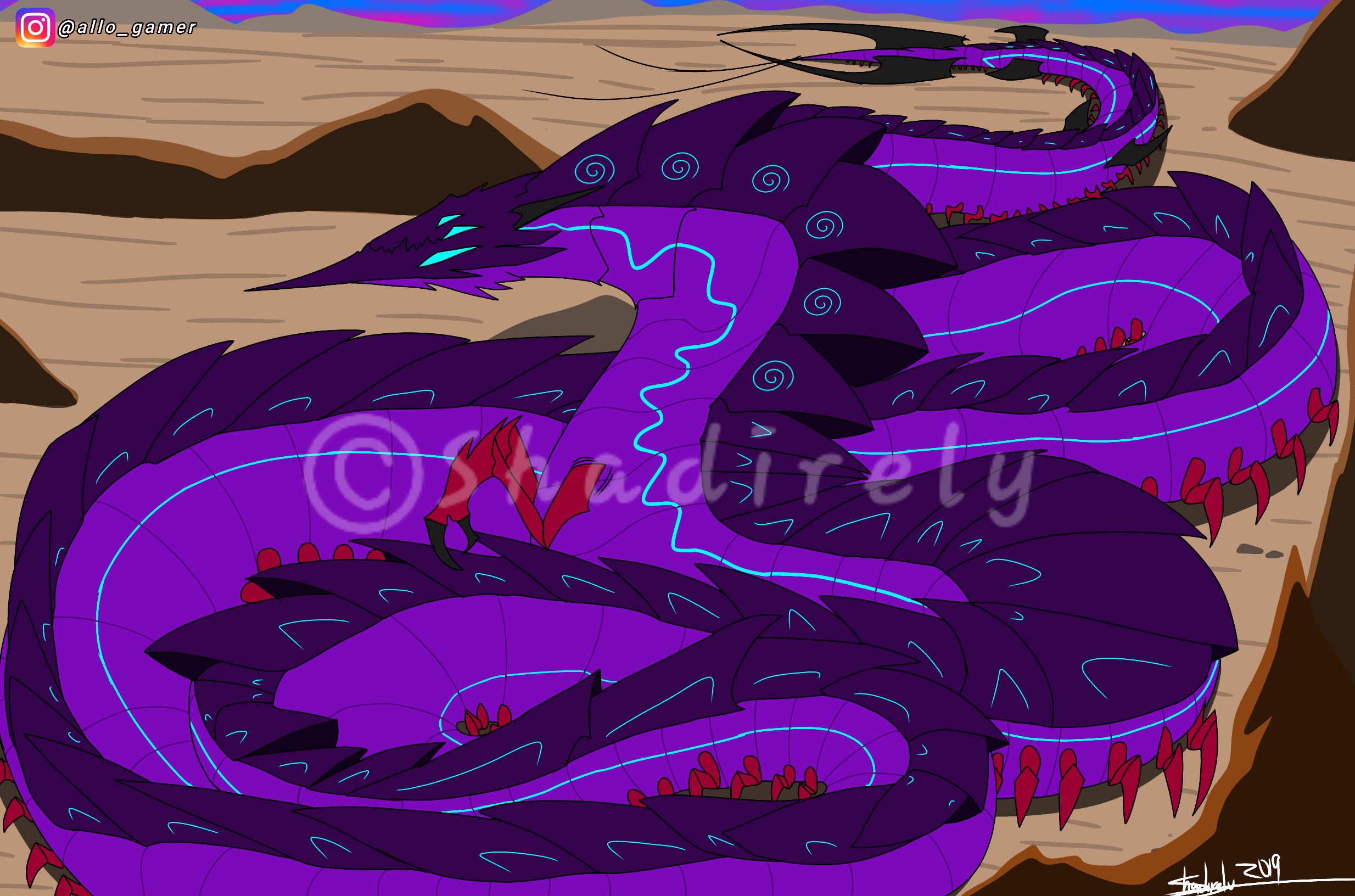 Kaiju centipede - ibisPaint