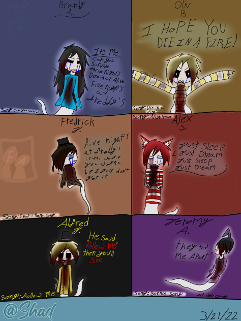 Fnaf Missing kids Song Lyrics - ibisPaint