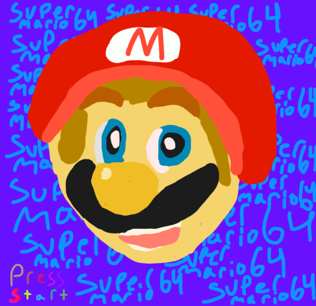 Super Mario 64 title screen recreation - ibisPaint