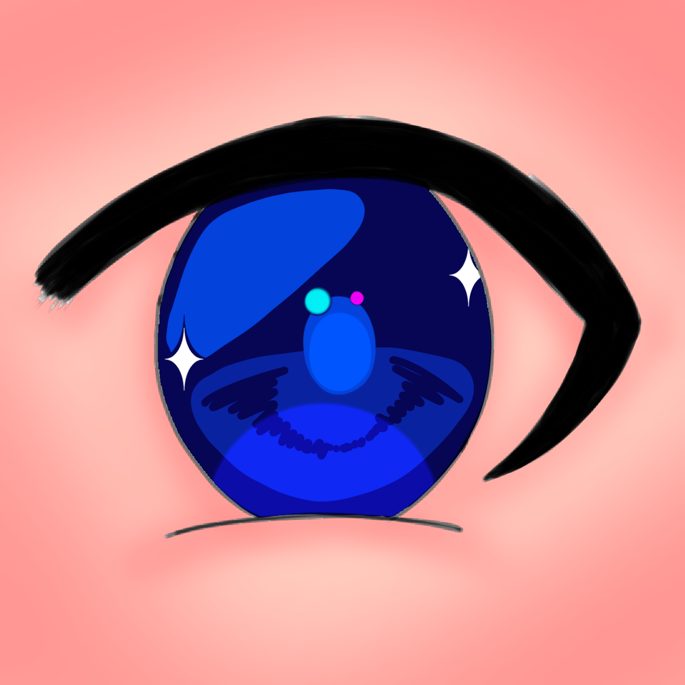 Blue eyes 👁💕 - ibisPaint