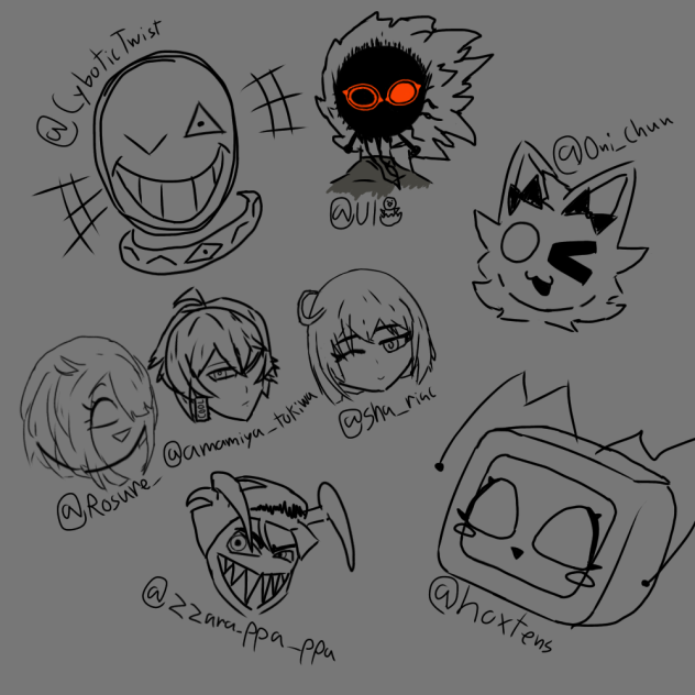 Twitter OC and persona fanart - ibisPaint