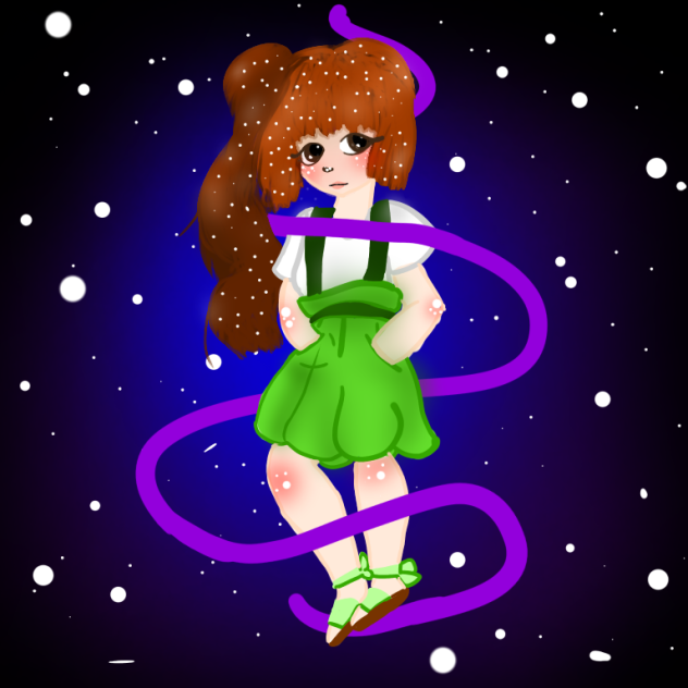 purple ribbon,SpeedPaint - ibisPaint