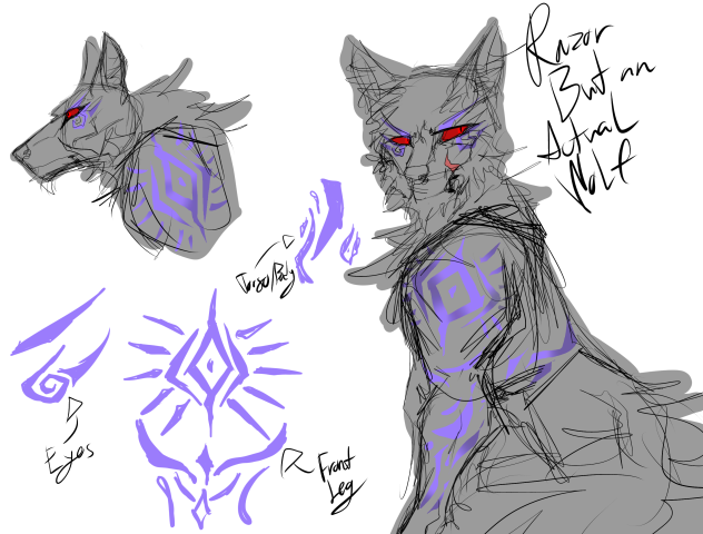 Razor but an actual wolf - ibisPaint