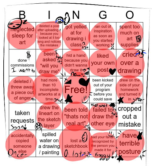 artist bingo!!! - ibisPaint