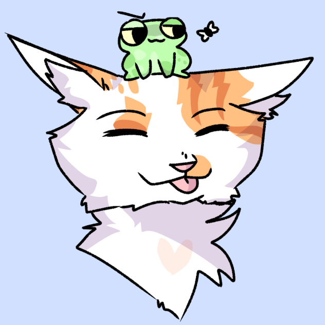 Catto with a frog - ibisPaint