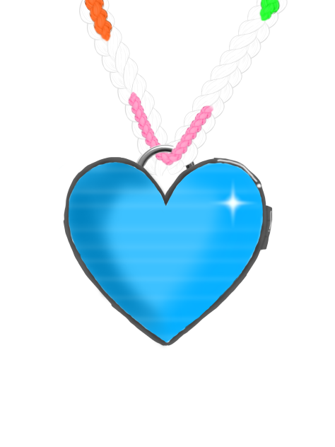 El collar de corazón azul - ibisPaint