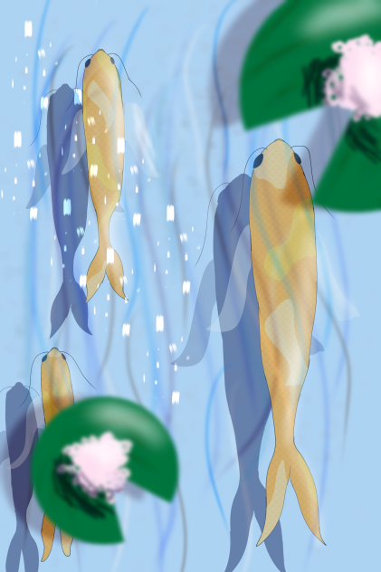 Koi fish river - ibisPaint